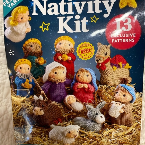 Let’s Knit Together | Holiday | Lets Knit Nativity Christmas Knit Kit 3 Exclusive Patterns 6 ...